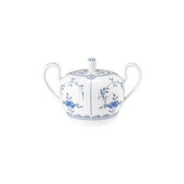 Zuckerstreuer Seltmann Weiden "Zuckerdose mit Griffen Amina Strohblume 230 ml blau-wei&szlig;", blau (blau, wei&szlig;), B:8,6cm H:7,9cm &Oslash;:8,6cm, Zuckerstreuer, Sp&uuml;lmaschinenfest, Mikrowellensicher, Ofenfest