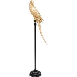 Dekofigur KARE DESIGN "Parrot Gold 116cm", gold, B:23cm H:116cm T:25cm, Polyresin, Dekofiguren