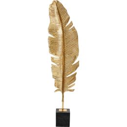 Dekoobjekt KARE DESIGN "Feather One 147", gold, B:36cm H:147cm T:17cm, Polyresin, Dekofiguren