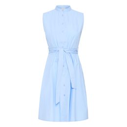 Midikleid Ichi "Casual IHFANTY", Damen, Gr. 36, N-Gr, blau (placid blau), Obermaterial: 100% Baumwolle CO., Kleider Midikleid