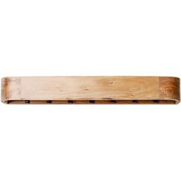 Garderobenpaneel HAKU "Wandgarderobe", braun, B:100cm H:13cm T:20cm, Massivholz, Garderobenpaneele, Garderobenpaneel