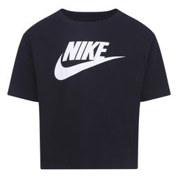 T-Shirt Nike Sportswear "NKG HBR CLUB BOXY TEE", M&auml;dchen, Gr. 4, schwarz, Jersey, Obermaterial: 60% Baumwolle, 40% Polyester, normal, Rundhals, Shirts T-Shirt