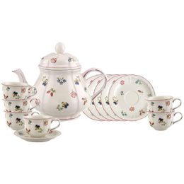 Villeroy & Boch Geschirr-Set VILLEROY & BOCH "Teeservice Petite Fleur 13er Set wei&szlig;", wei&szlig;, 13, Porzellan, Geschirr-Sets, Geschirr-Set, Sp&uuml;lmaschinengeeignet, Mikrowellengeeignet