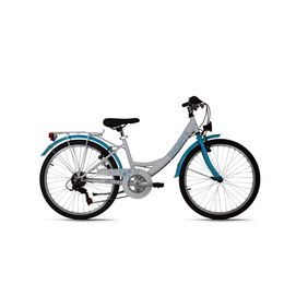Jugendfahrrad Dacapo "Dacapo Kinderfahrrad 24'' Balloon blau 6 G&auml;nge RH 36 cm" Gr. 36, wei&szlig; (blau, blau), Fahrr&auml;der, Kinder, 36cm, 24 Zoll (60,96cm) hinten: 24 Zoll (60,96cm)
