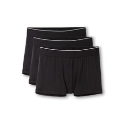 Boxershorts Calida "Pure & Style", Herren, Gr. S (46/48), schwarz, Single Jersey, Obermaterial: 94% Baumwolle, 6% Elasthan, unifarben, normal, Unterhosen, Baumwollmix - Single Jersey, elastisch, maskulin