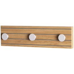 Garderobenpaneel HAKU "Garderobenleiste", braun, B:35cm H:9cm T:4cm, MDF, Garderobenpaneele, Garderobenpaneel, wasserabweisend, kratz- und UV-Best&auml;ndig