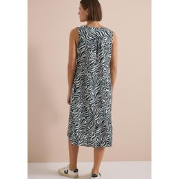 Midikleid Cecil, Damen, Gr. L (42), N-Gr, palm breeze gr&uuml;n, Web, Obermaterial: 100% Viskose, ca. Mitte Wade, V-Ausschnitt, Kleider Midikleid, V-Ausschnitt, abstrahierter Zebraprint, V-Ausschnitt, Sommerkleid
