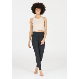 ENDURANCE ATHLECIA Tanktop ATHLECIA "Aisari", Damen, Gr. 34, grau (beige), 88% Polyester, 12% Elasthan, unifarben, kurz, Rundhals, Tops Tanktop, mit Quick Dry-Funktion f&uuml;r schnelles Trocknen