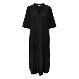 Midikleid Kaffe "Kleid BPkaisey", Damen, Gr. M, N-Gr, schwarz (schwarz deep), Obermaterial: 85% Baumwolle CO. 15% Leinen LI., Kleider Midikleid