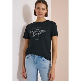 Print-Shirt Cecil "Style Lea", Damen, Gr. S (38), palm breeze gr&uuml;n, Jersey, Obermaterial: 100% Baumwolle, bedruckt, regular fit normal, Rundhals, Shirts, Sommershirt, Rundhals, Baumwolle, bedruckt
