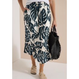 Maxirock Cecil, Damen, Gr. L (42), palm breeze gr&uuml;n, Web, Obermaterial: 100% Viskose, gebl&uuml;mt, l&auml;ssig geschnitten 7/8-L&auml;nge, R&ouml;cke Maxirock, Sommerrock mit Bl&auml;ttermuster