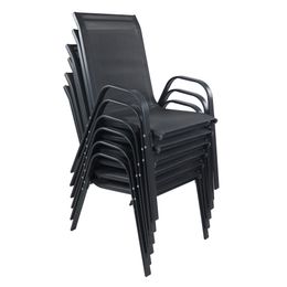 Gartenstuhl-Set Sonlas 6er-Set Anthrazit