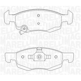 MAGNETI MARELLI Bremsbelagsatz, Scheibenbremse 363916060813 f&uuml;r Opel