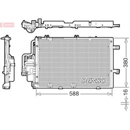 DENSO Kondensator, Klimaanlage dcn20027 f&uuml;r Opel Vaughall
