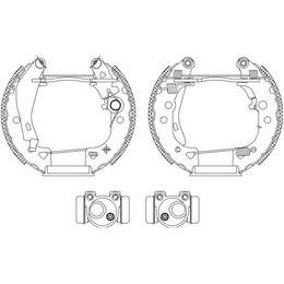 Hella Bremsbackensatz 8db355003931 f&uuml;r Peugeot