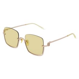 Gucci GG1279S | Damen-Sonnenbrille | Fassung: Vollrand, Quadratisch, Metall, Gold Hell | Glasfarbe: Gelb Spiegel Gold