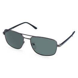 Fielmann MC 474 SUN CL | Herren-Sonnenbrille | Fassung: Vollrand, Quadratisch, Edelstahl, Gun Matt | Glasfarbe: Grau