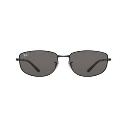 Ray-Ban 0RB3732 | Unisex-Sonnenbrille | Fassung: Vollrand, Quadratisch, Metall, Schwarz | Glasfarbe: Grau
