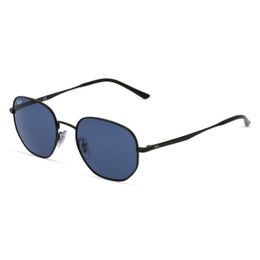 Ray-Ban RB 3682 | Unisex-Sonnenbrille | Fassung: Vollrand, Quadratisch, Metall, Schwarz | Glasfarbe: Blau