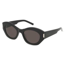 SAINT LAURENT SL 639 | Unisex-Sonnenbrille | Fassung: Vollrand, Butterfly, Acetat, Schwarz | Glasfarbe: Grau