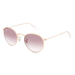 Ray-Ban Junior RJ9547S | Kinder-Sonnenbrille | Fassung: Vollrand, Rund, Metall, Rot Gold | Glasfarbe: Violett
