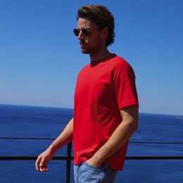 LANDS' END Super-T Kurzarm-Shirt, Classic Fit, Herren,  Rot, Baumwolle, by Lands' End