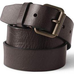 LANDS' END Lederg&uuml;rtel im Vintage-Stil, Herren,  Braun, Leder, by Lands' End