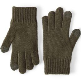 LANDS' END CashTouch Strickhandschuhe, Herren,  Blau, Elasthan/Polyacryl/Nylon-Mischung, by Lands' End