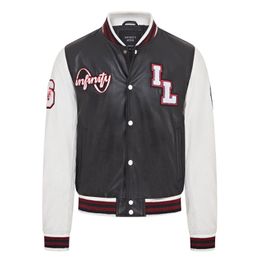 Baseball-Bomberjacke aus Leder f�r Herren im Letterman-Stil - Ashwood