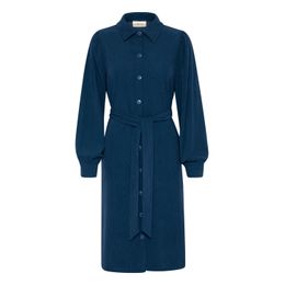 Midikleid Cream "Kleid CRCody", Damen, Gr. 44, N-Gr, blau (insignia blau), Obermaterial: 95% Polyester PES. 5% Elasthan EL., Kleider Midikleid