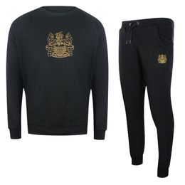 Aquascutum - Iconic Crest - Schwarzes Trainingsanzug-set Mit Rundhalsausschnitt