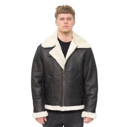 Herren B3 Aviator Fliegerjacke aus echtem Schafsleder-Oxford