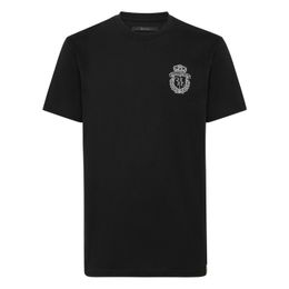Besticktes T-Shirt mit Rundhalsausschnitt Wappen
