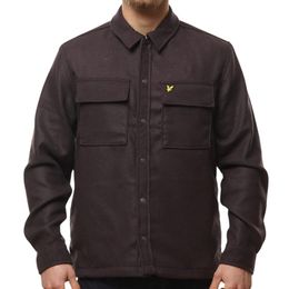 Lyle & Scott Lyle & Scott Plain Sediment Brown Overshirt-Jacke