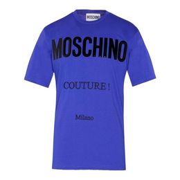 Moschino - "Couture" T-Shirt f&uuml;r Herren, Logo (Blau)