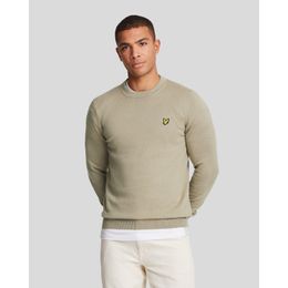 Lyle & Scott Lyle & Scott Baumwolle Merino Rundhals-Pullover Gr&uuml;n