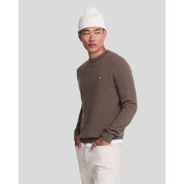 Lyle & Scott Lyle & Scott � Rundhalspullover aus Baumwollmerinowolle in Braun