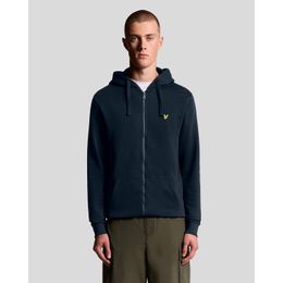 Lyle & Scott Lyle & Scott Loopback-Hoodie aus Baumwolle mit durchgehendem Rei&szlig;verschluss &ndash; Marineblau