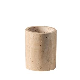Besteckhalter APS "-TRAVERTINE-", travertin, B:11cm H:13,5cm L:11cm &Oslash;:11cm, Beton, Besteckk&ouml;rbe, Besteckhalter, mit m&ouml;belschonender Unterseite