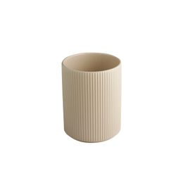 Servierschale APS "THE GRID", sand, B:12,5cm H:16,5cm T:12,5cm &Oslash;:12,5cm, Porzellan, Sch&uuml;sseln, Servierschale, Porzellan, &Oslash; 12,5 cm, 1,3 Liter, stapelbar