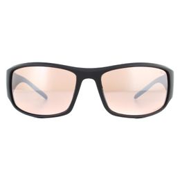 Boll&eacute; Bolle Wrap Mens Matte Schwarz Metall Braun Phantom Braun Gun Cat Sonnenbrillen