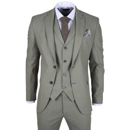 Herren Sage Tailor Fit 3-teiliges Leinen Sommer Hochzeitsanzug
