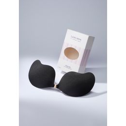 Klebe-BH Lascana, Damen, Gr. - (B), Cup B, schwarz, Microtouch, Obermaterial: 87% Polyamid, 13% Elasthan, Basic, BHs Bandeau-BH Klebe-BH BH-Accessoire, ohne B&uuml;gel mit Silikon und praktischem Vorderverschluss, Sommer