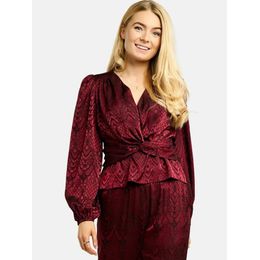 Blusentop LIBERT&Eacute; ESSENTIEL "Libert&eacute; Essentiel Shirt TIKI", Damen, Gr. L, rot (bordeaux), Obermaterial: 100% Polyester, Blusen Blusentop
