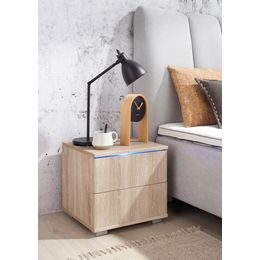 Nachtkommode Priess, beige (struktureichefarben hell), B:41cm H:39cm T:38cm, Sideboards