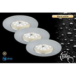 Briloner Leuchten LED Einbauleuchte "ATTACH DIM", silber, Leuchten