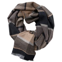 Schal Casamoda "Casamoda Schal kariert", Herren, beige, 45% Polyester, 20% Polyamid, 20% Polyacryl, 15% Wolle, Modet&uuml;cher Schal