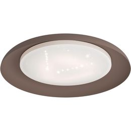 Eglo Deckenleuchte "PENJAMO", braun, &Oslash; 46,5cm H: 6cm, 1 Stk., Leuchten, Deckenleuchte aus Stahl - 7,3W - Warmwei&szlig;, Deckenleuchte
