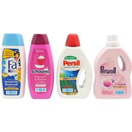 Kaufladensortiment Tanner "Henkel-Set mit 4 Markenminiaturen", bunt, Kaufladensortimente, Kinder, Holz, aus Holz, FSC - sch&uuml;tzt Wald