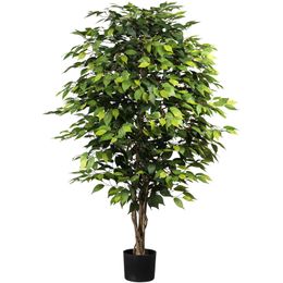 Kunstpflanze Creativ green "Ficus Benjamini", gr&uuml;n, H:150cm, Kunststoff, Polyester, Kunstpflanzen, Kunstpflanze